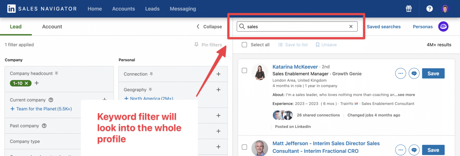 LinkedIn Sales Navigator Search Filters: 2025 Guide