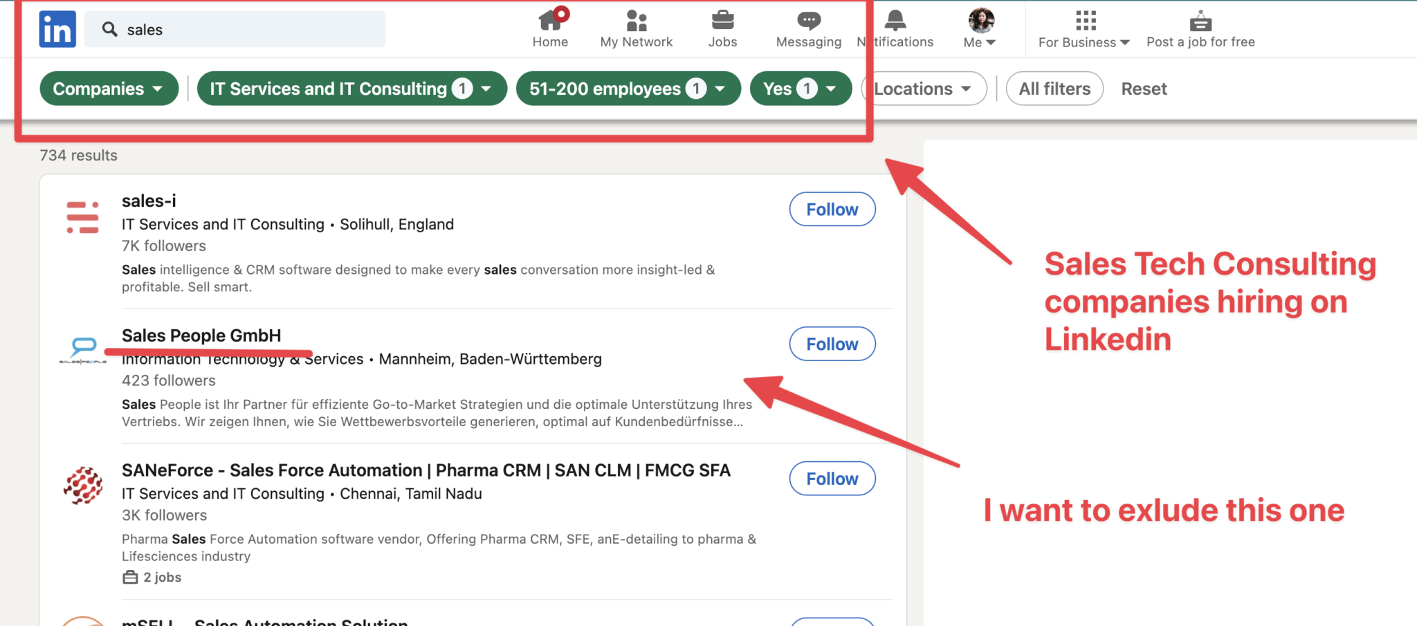 How To Exclude A Company From Linkedin Search? [2025]