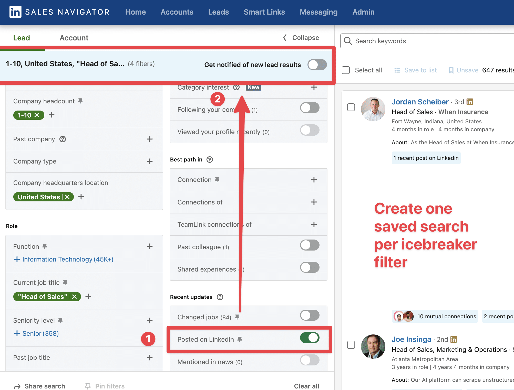 How To Use Linkedin Sales Navigator Saved Searches? [2025]