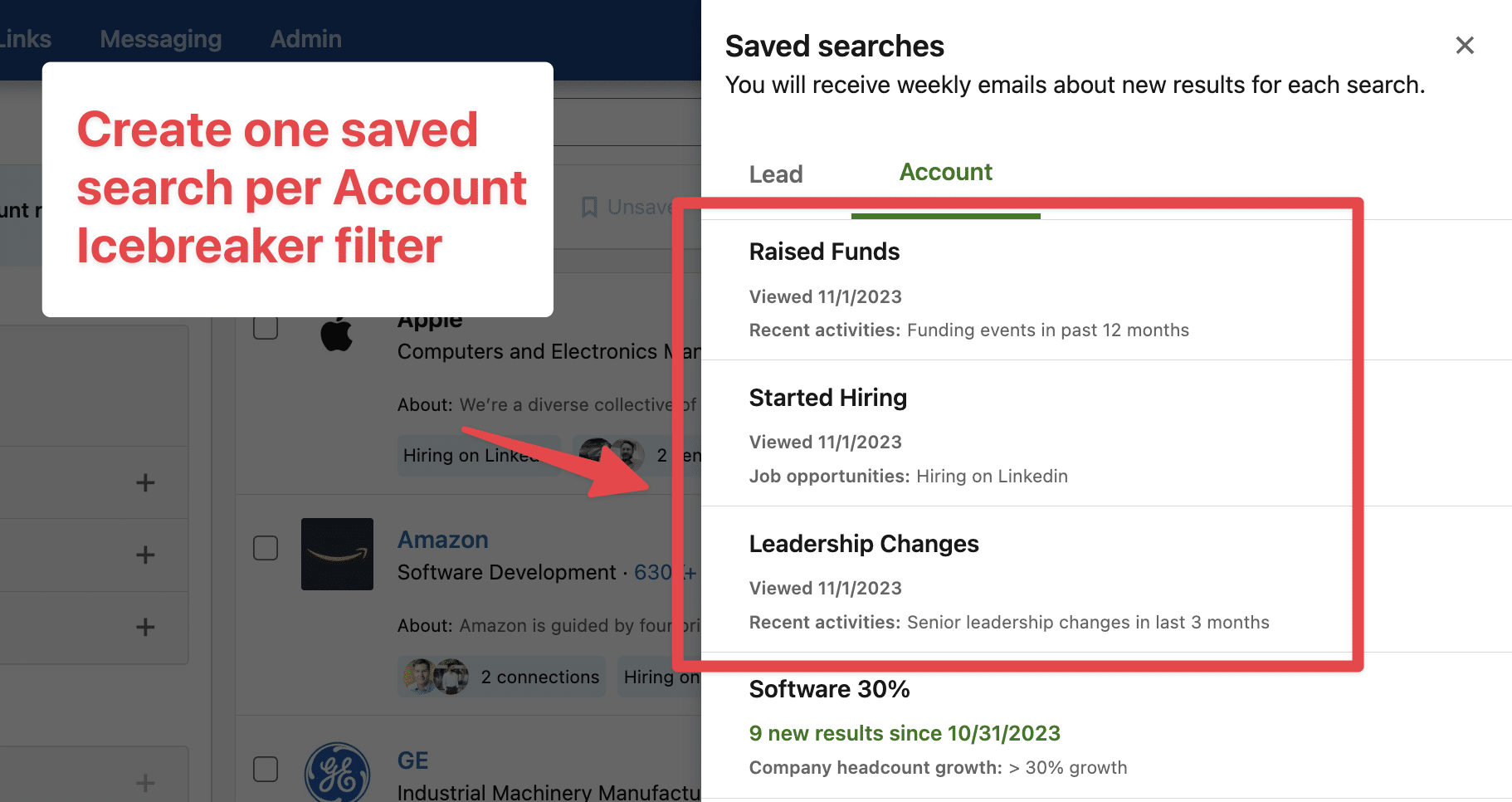 How To Use Saved Searches on Linkedin Sales Navigator?